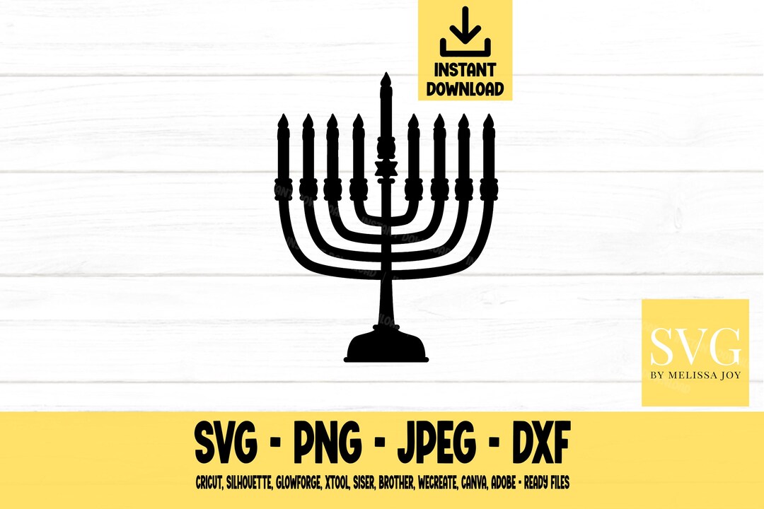 Menorah Svg, Hanukkah SVG, Holiday SVG, Svg, Png, Dxf, Jpeg, Digital ...