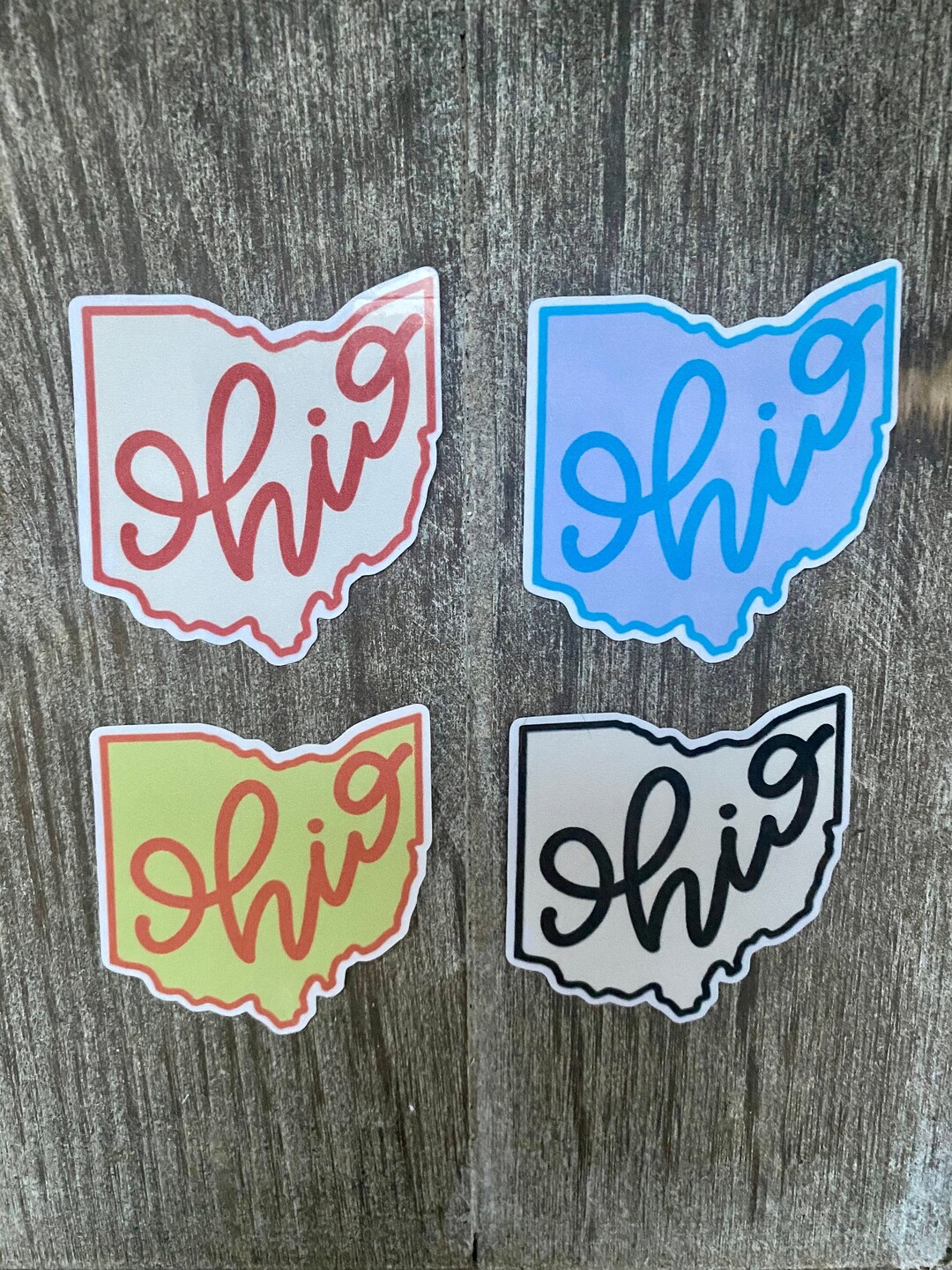 Script Ohio Outline Sticker - Etsy