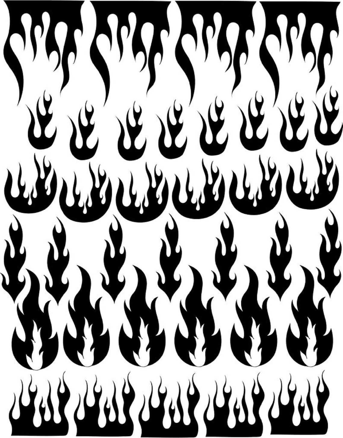 Flame Stencils Set of 36 Various Sizes Quality Multi Use - Etsy UK