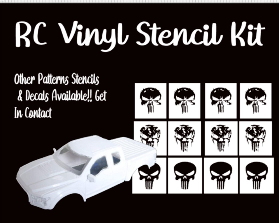RC Car Skull Style Custom Camo Stencils Suitable for Custom Painting ...