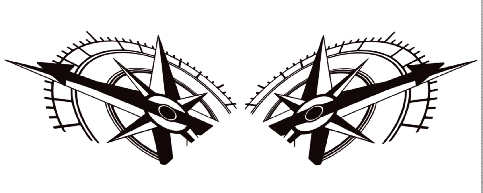 Compass Decals x2 Par de calcomanías de vinilo de calidad de - Etsy España