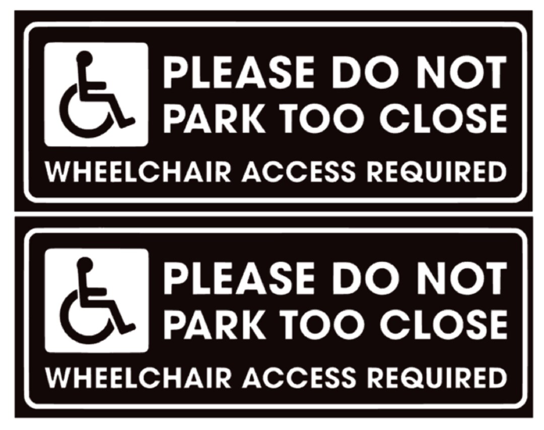 Disabled Wheelchair Access Window Decals Stickers X2 Top Quality Vinyl ...