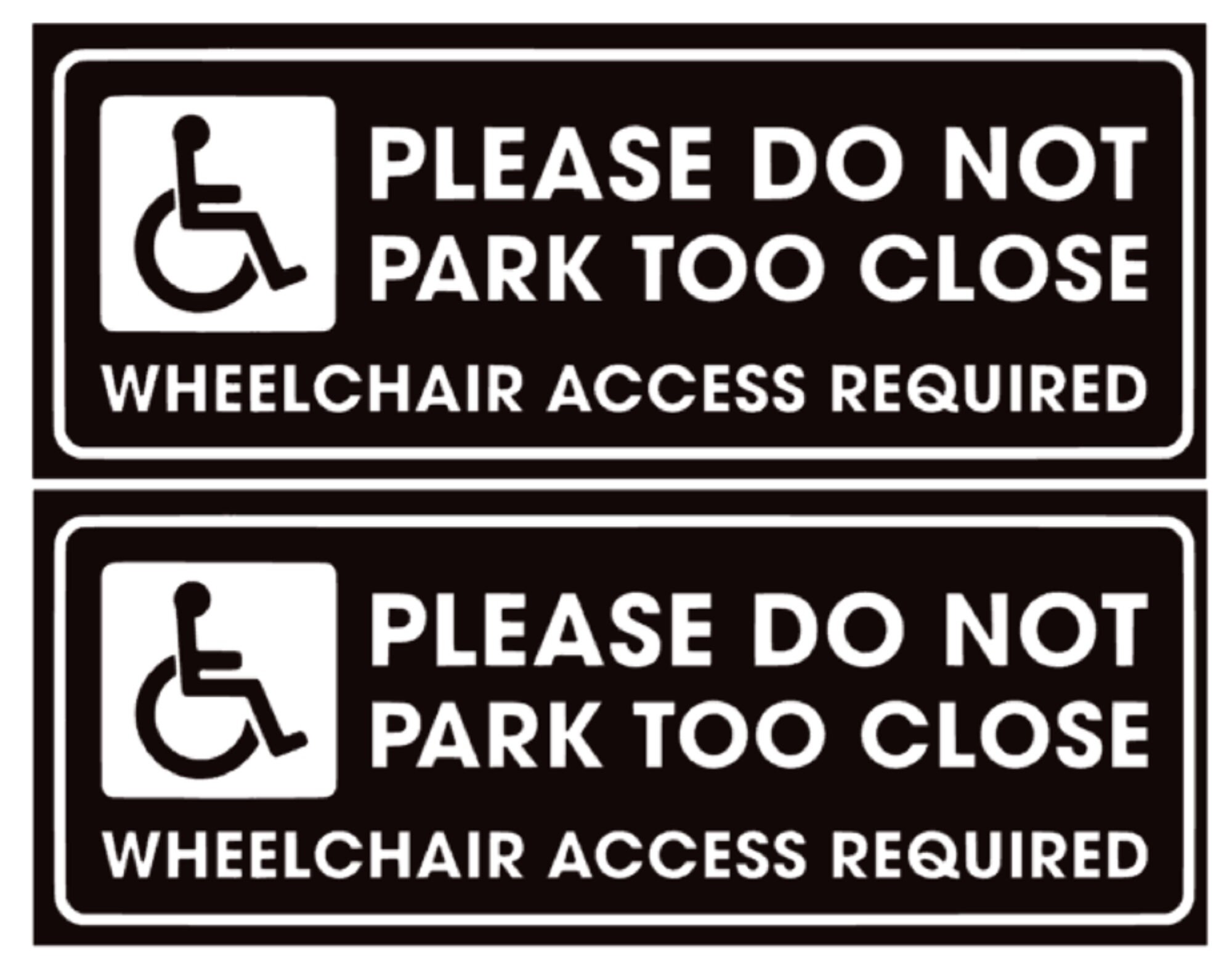 Disabled Wheelchair Access Window Decals Stickers X2 Top Quality Vinyl ...
