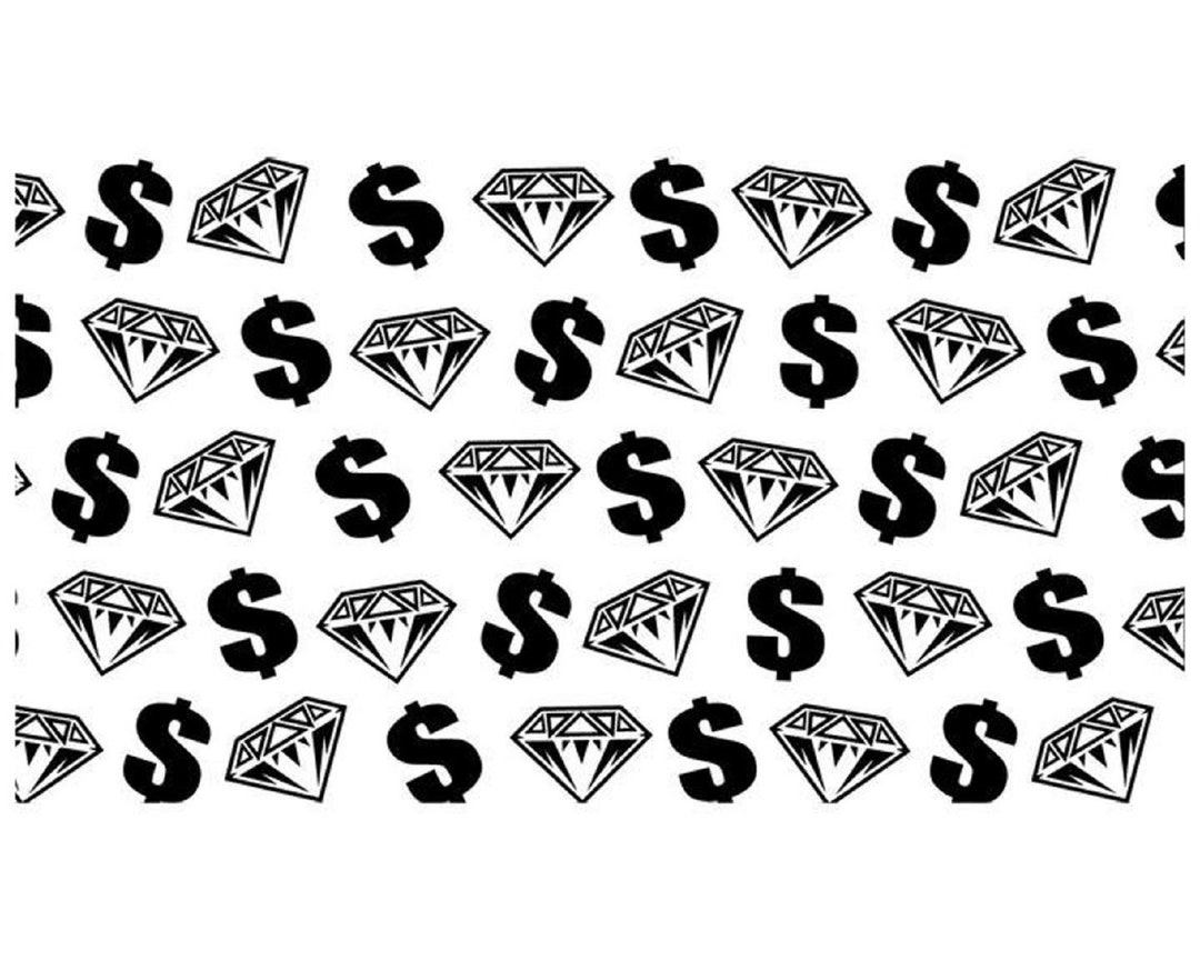 Dollar & Diamonds Custom Vinyl Stencils Pattern Perfect for Sneaker ...
