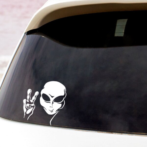 Alien Vinyl Decal - Etsy