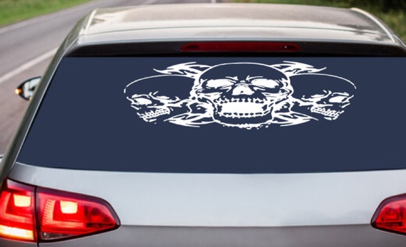 Large Triple Skull Rear Window Decal Size 12 X - Etsy