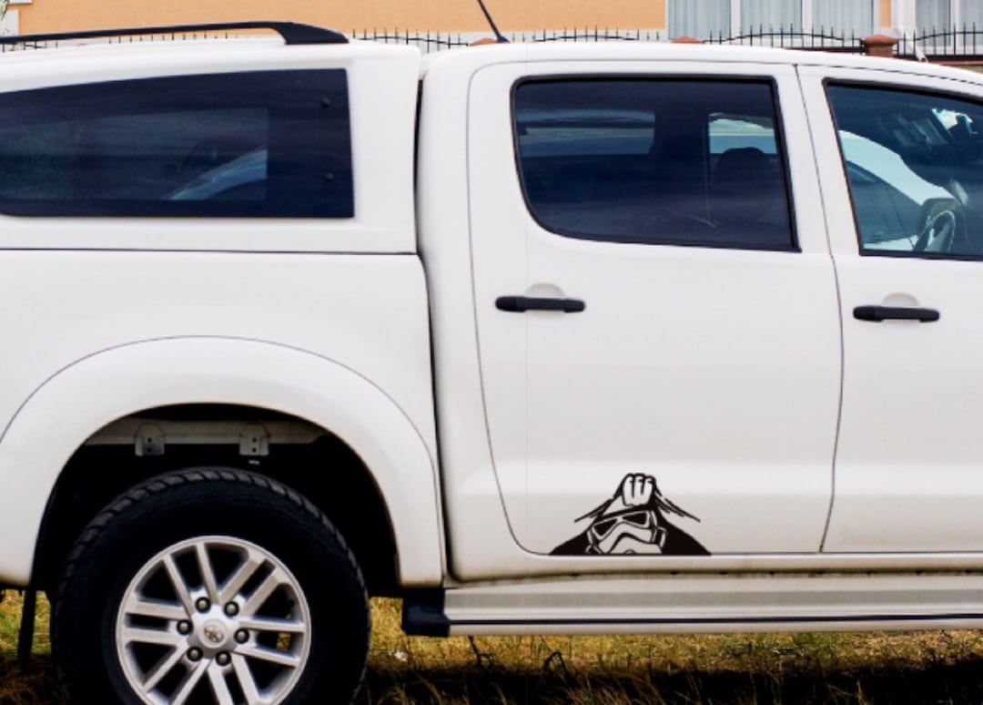 Stormtrooper Peeking Funny Car Window Bumper Decals Stickers Top ...
