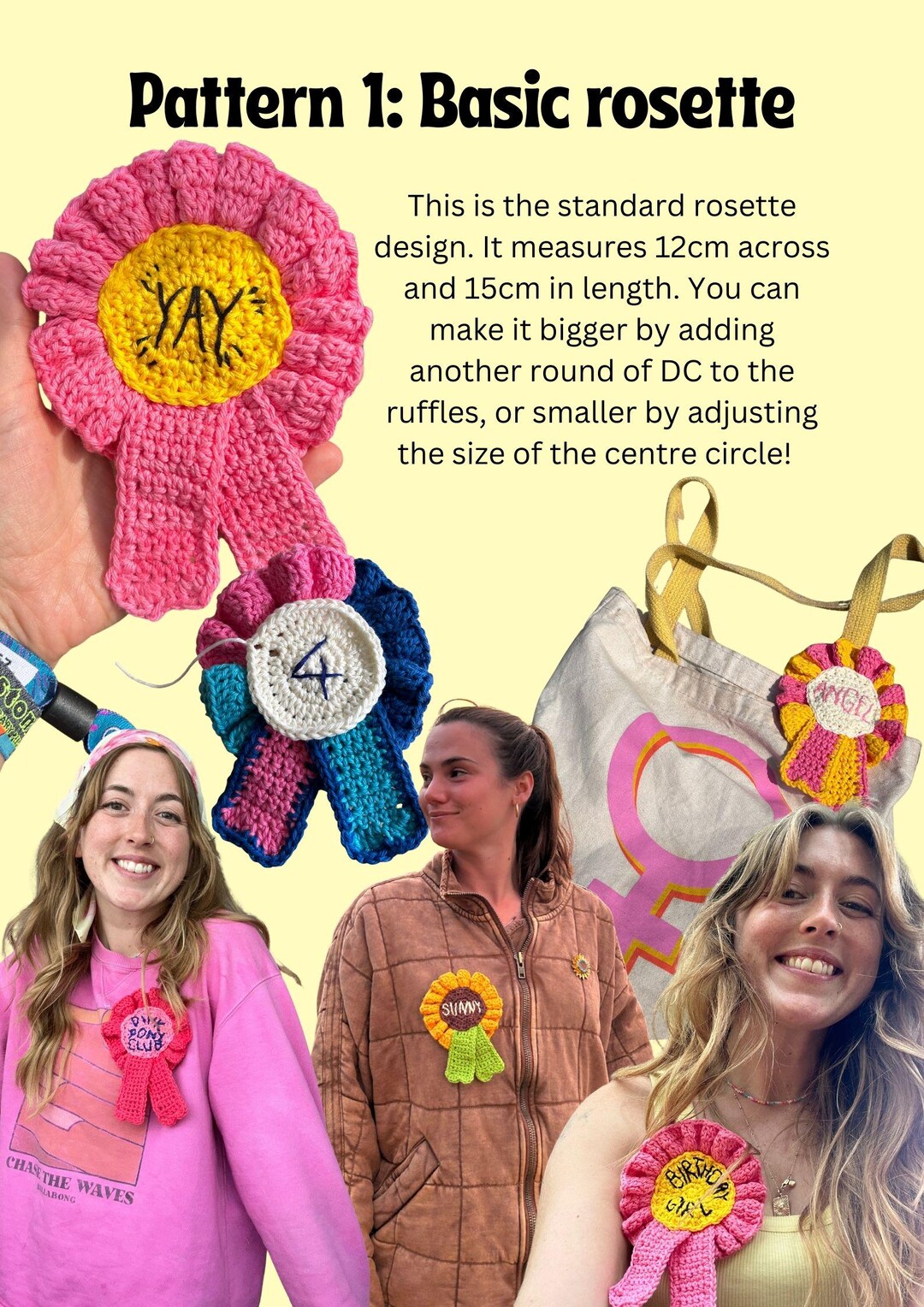 Crochet Rosettes Digital PDF Pattern - Etsy
