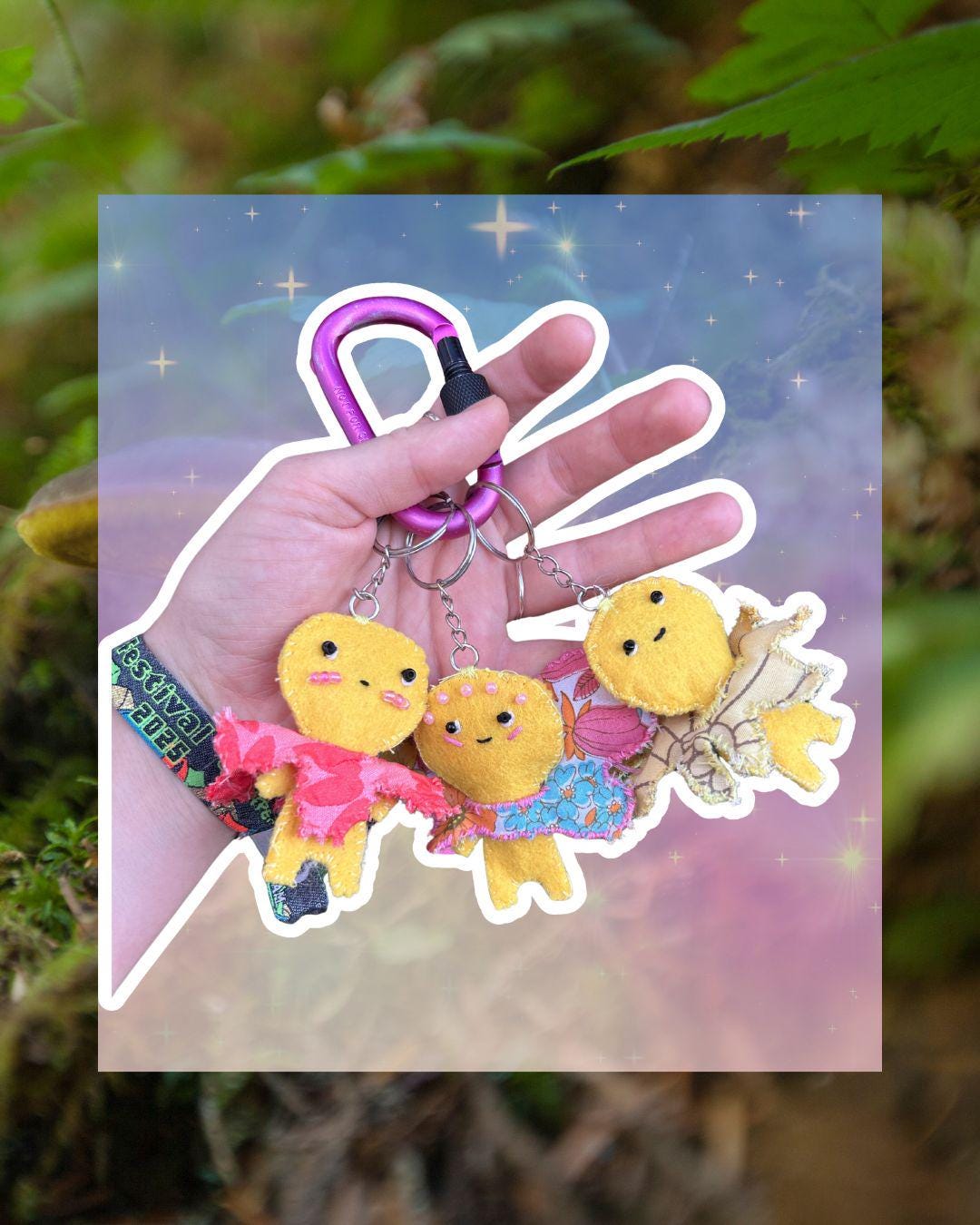 Upcycled Felt Handmade Pixie Bag Charms - Etsy