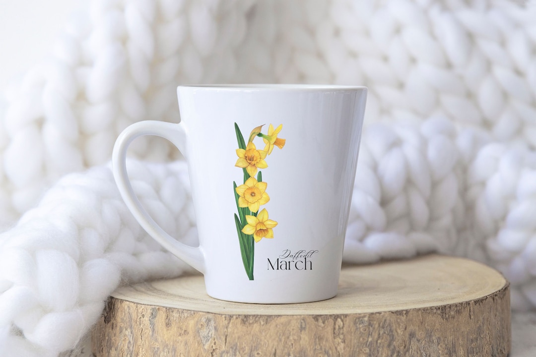 March Birth Month Flower Mug With Bible Verse, Christian Birth Month ...
