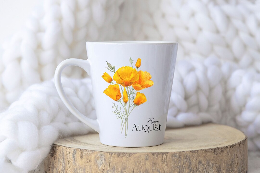August Birth Flower Poppy Mug, Christian Bible Verse Gift - Etsy