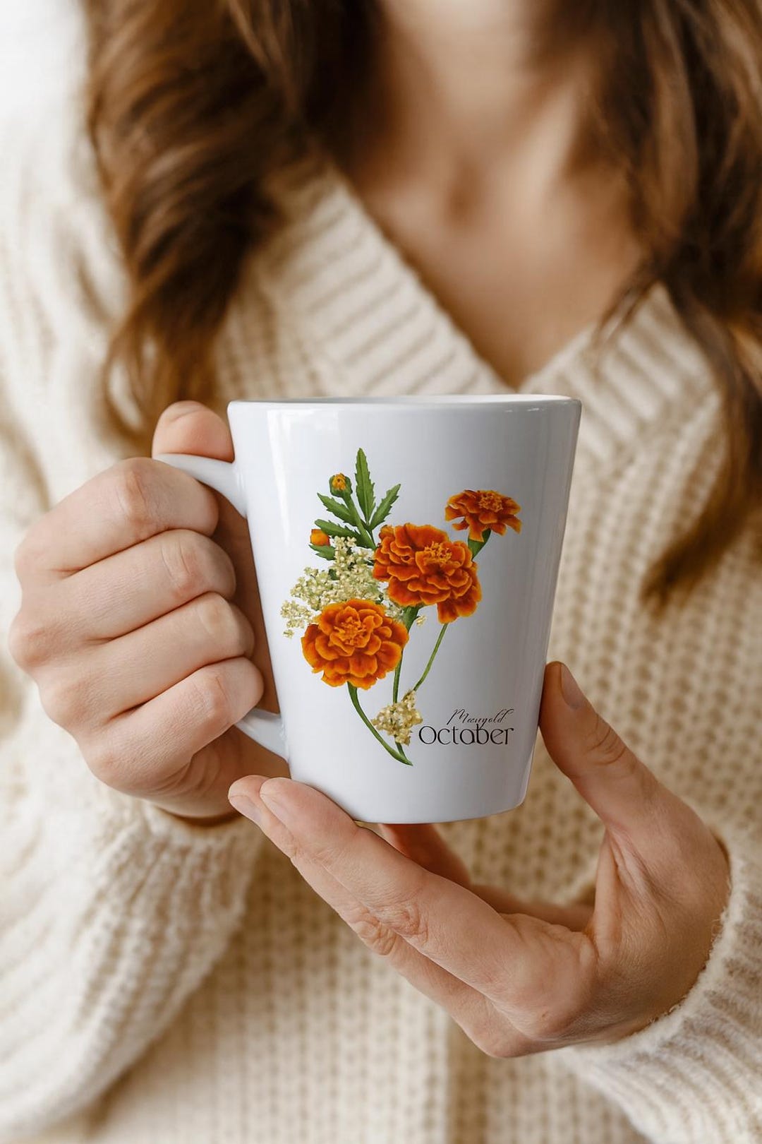 October Marigold Flower Mug - Christian Bible Verse Gift - Etsy