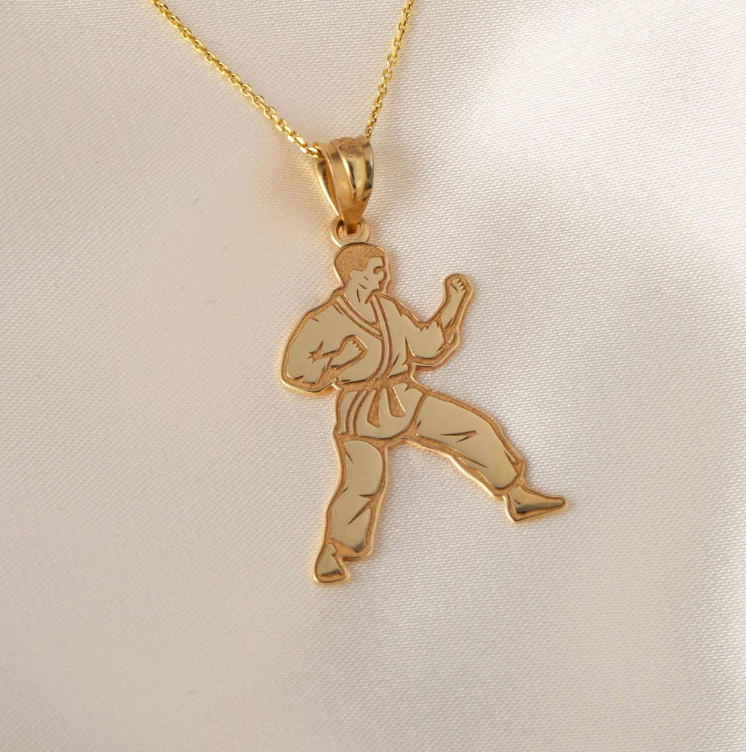 Solid Gold 10K and 14K Personalized Karate Martial Arts Necklace|karate ...