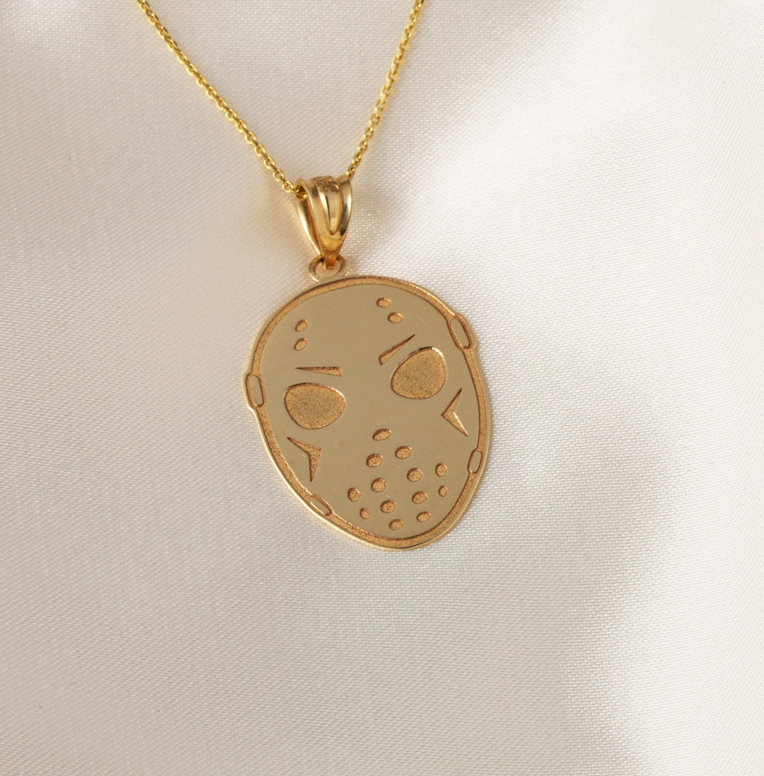 14k Solid Gold and Sterling Silver Personalized Custom Hockey Mask ...