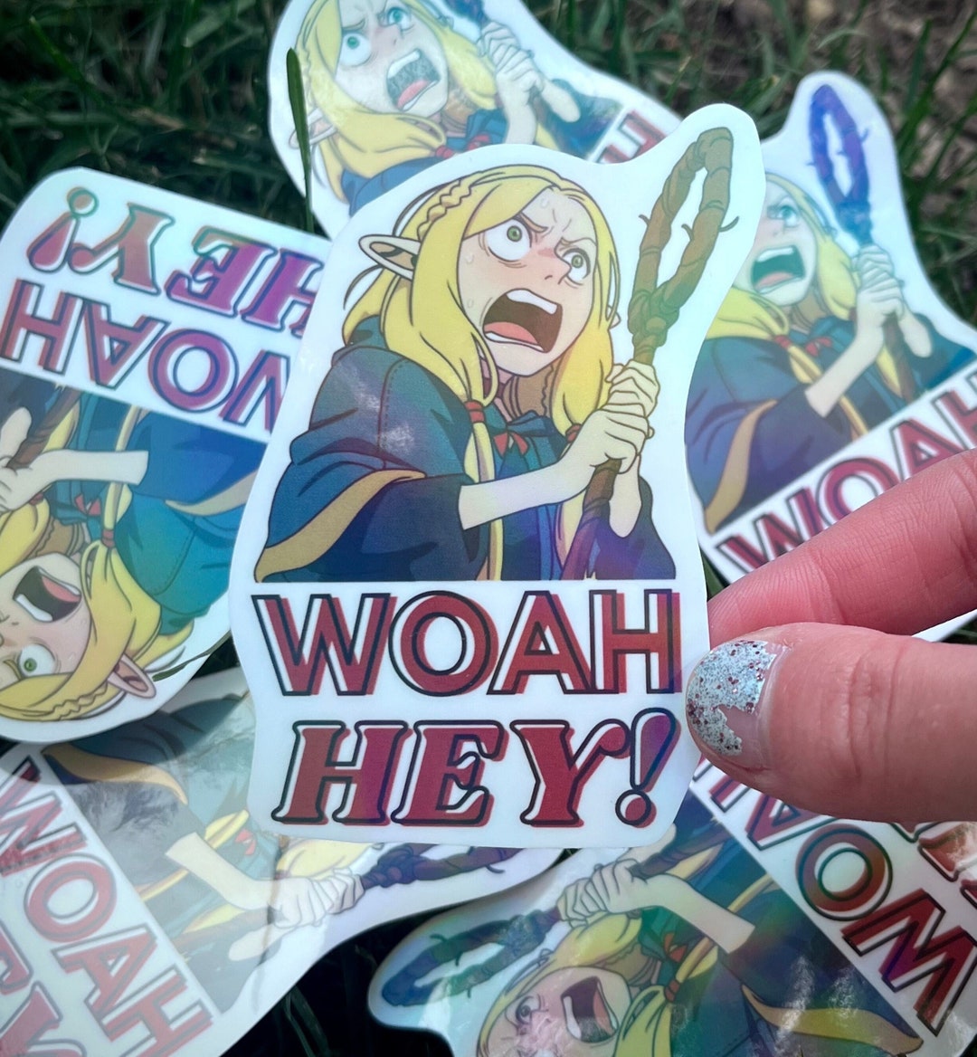 Marcille “WOAH HEY!” Sticker - Dungeon Meshi | Delicious in Dungeon - Etsy