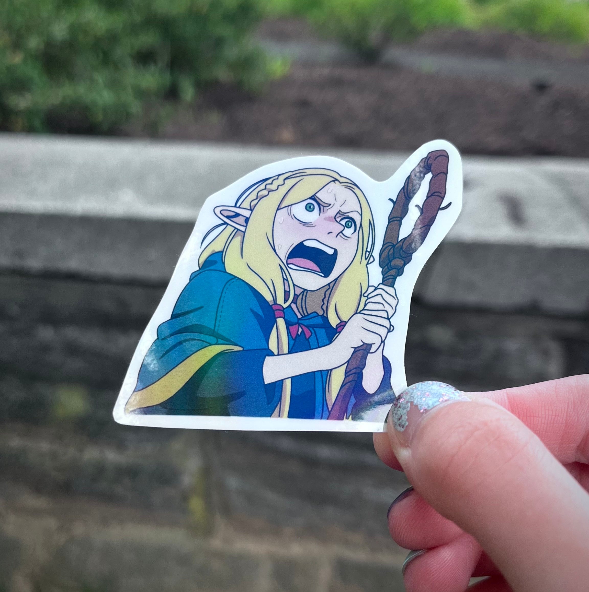 Marcille “WOAH HEY!” Sticker - Dungeon Meshi | Delicious in Dungeon - Etsy