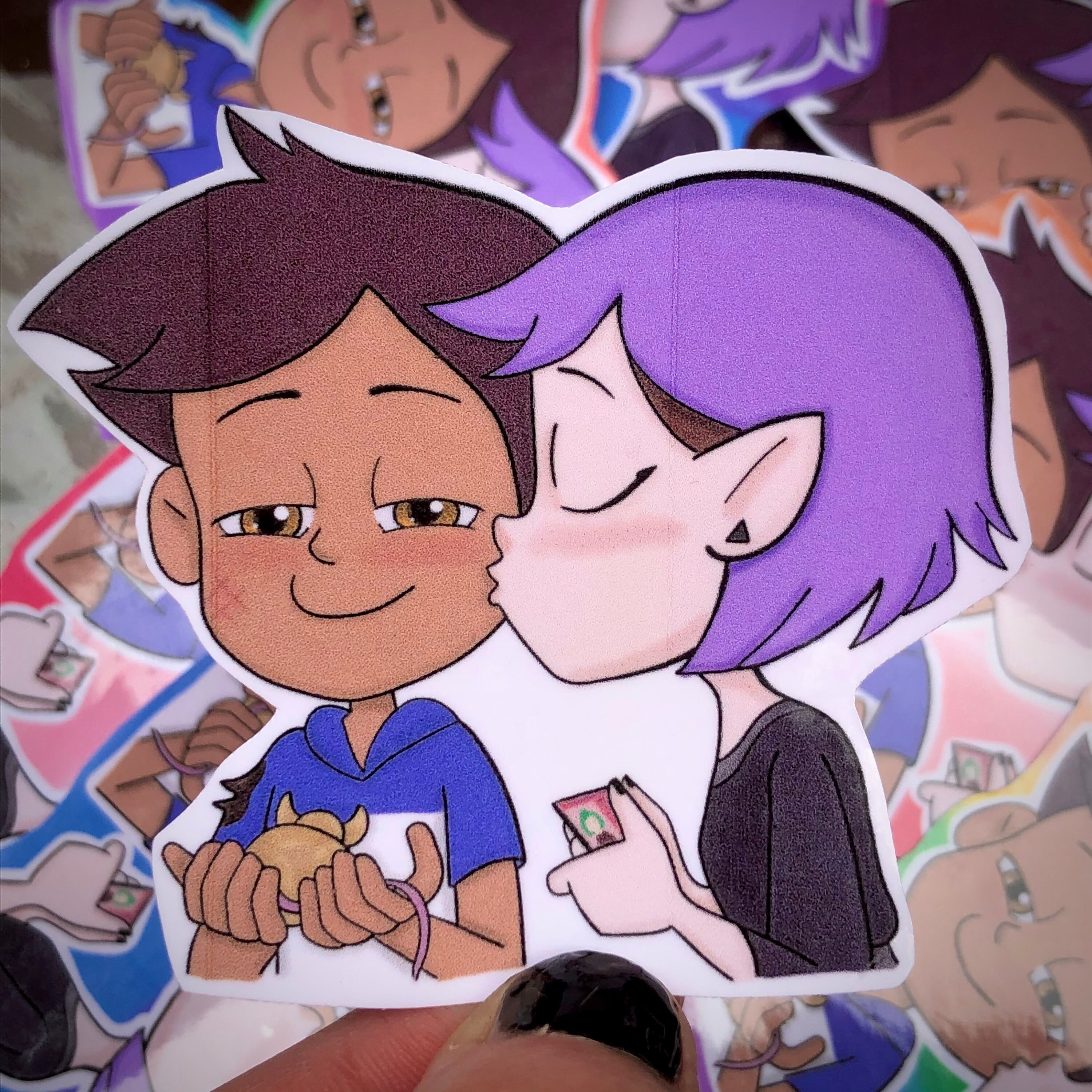 The Owl House Purple Haired Lumity Kiss LGBTQ Sticker - Etsy Canada