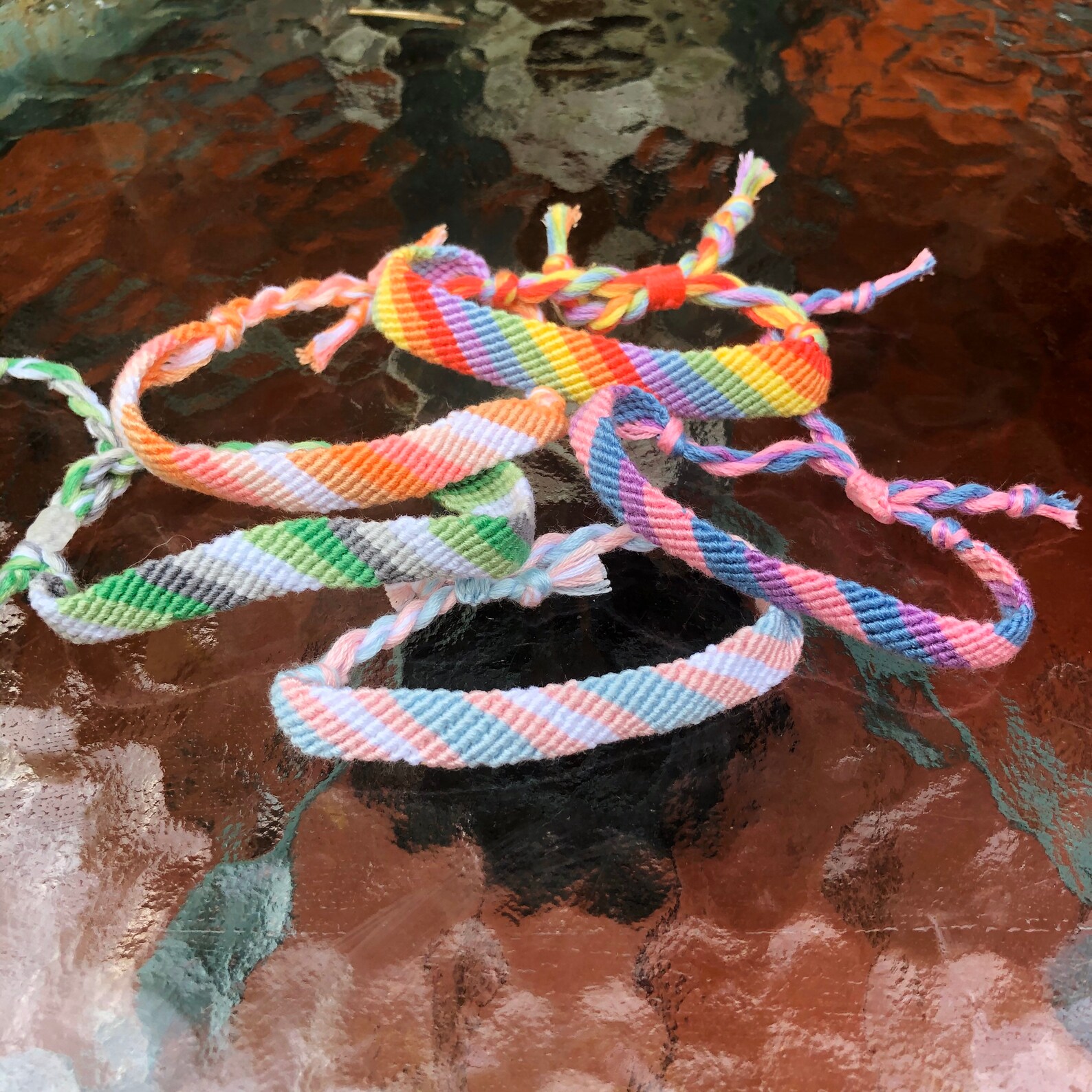 Pastel LGBTQ Pride Flag String Bracelet | Etsy