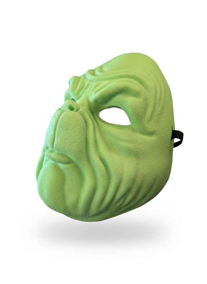 3D Printed Grinch Mask, Holiday Costume - Etsy