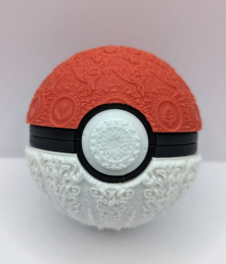 3D Printed Pokeball: Ornate Display, Cosplay Prop - Etsy