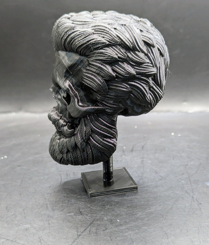 3D Printed Bearded Skull - Rogi Studios Design - Etsy