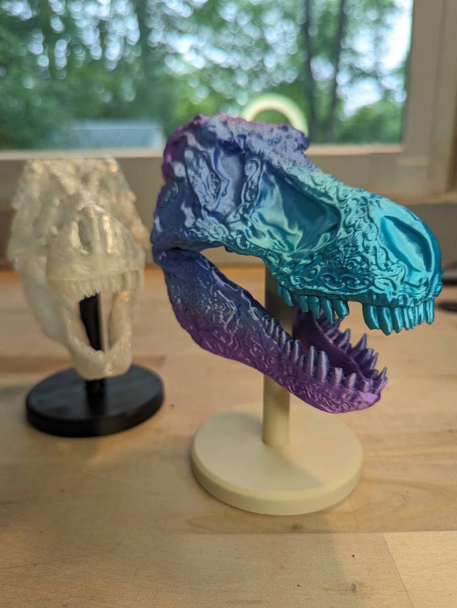 Carved T Rex Head Etsy