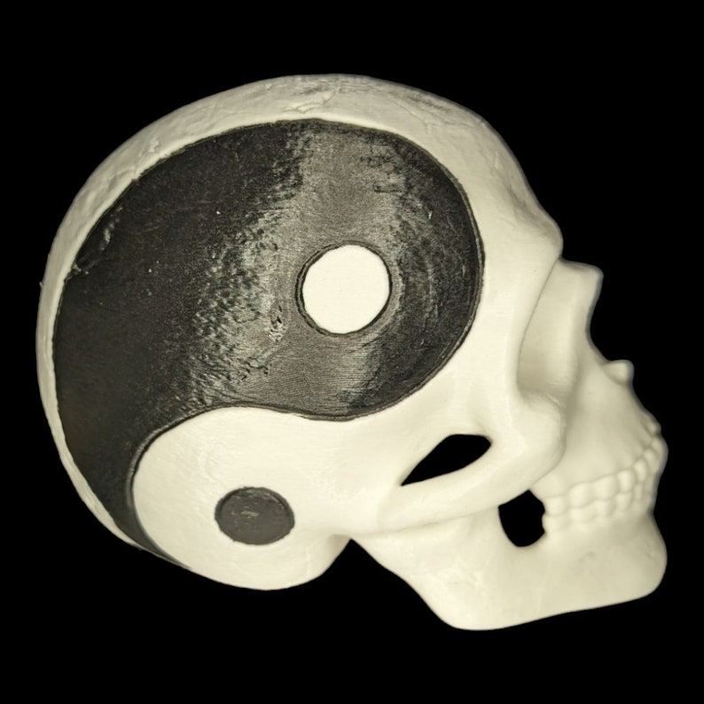 Yin and Yang Skull - Etsy