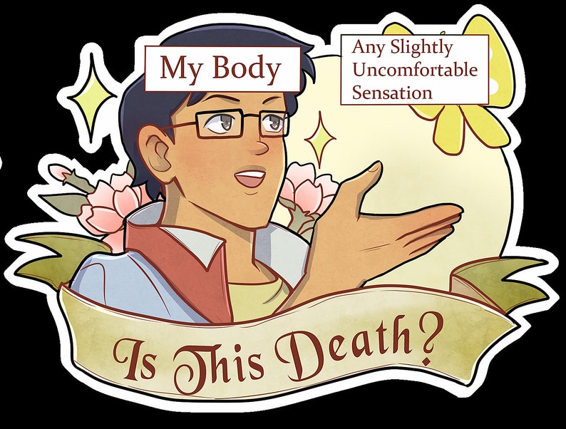 Anime Butterfly Guy Meme Sticker - Etsy