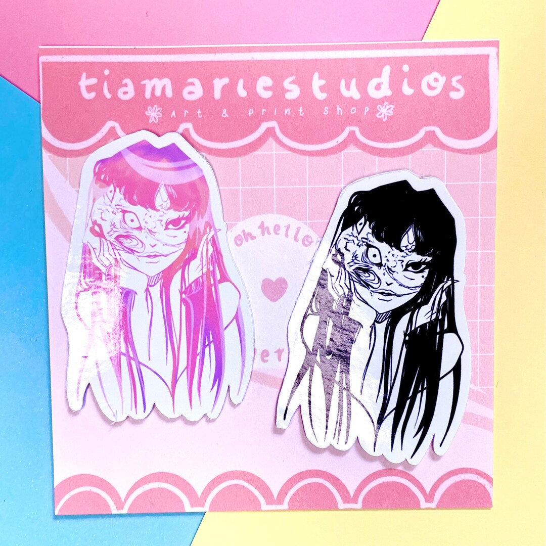 Anime Tomie-inspired Vinyl Stickers Funky Cute Horror Character Sticker ...