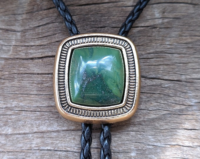 Natural Jade Bola BOLO Tie Genuine Leather Wedding Necklace for Men ...