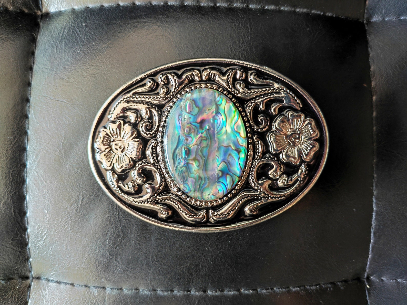 Boho Western Cowboys Buckle Giant Natural Abalone Paua Shell - Etsy