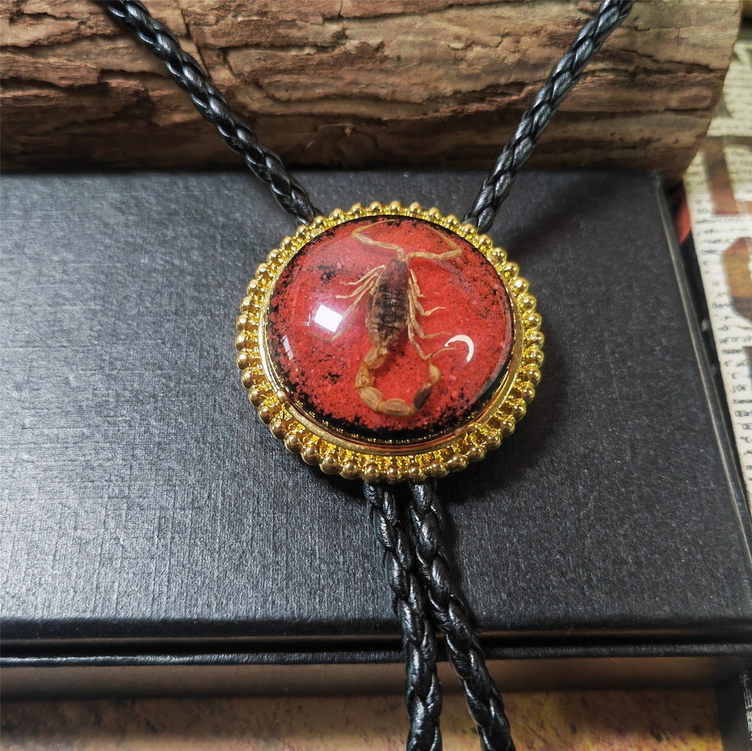 Ruby Scorpion Bola BOLO Tie Wedding Necklace Men Women Groomsmen ...
