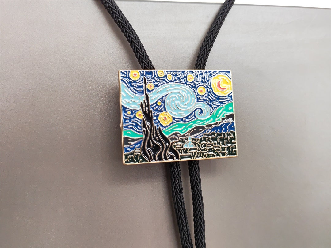 Starry Night Van Gogh Bolo Tie: Western Cowboy Necktie - Etsy