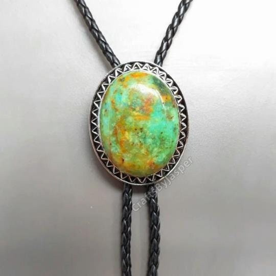 Amazon Jade Bolo Tie: Western Cowboy Zircon Alloy Necktie - Etsy