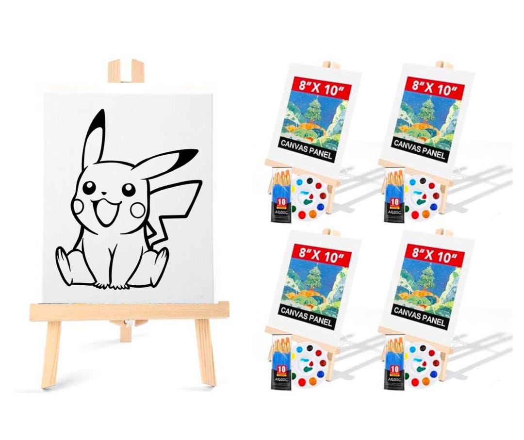 Pokemon Pikachu Paint Party Kit Complete Paint Party Kit for Girls ...
