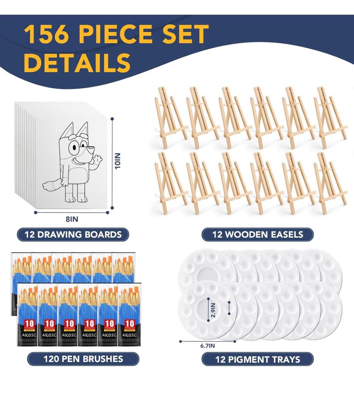 Bluey Paint Party Kit Complete Paint Party Kit for Girls & Boys ...