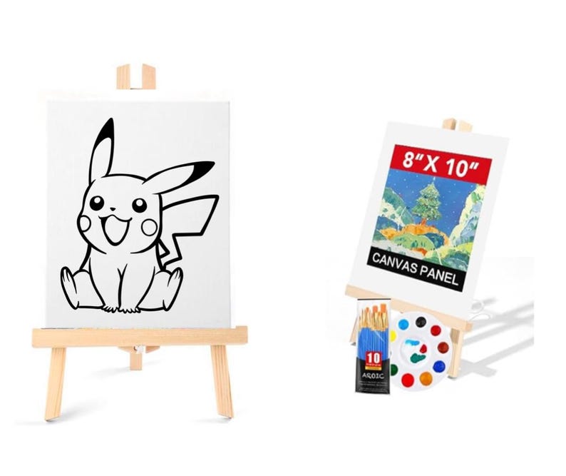 Pokemon Pikachu Paint Party Kit • Complete Paint Party Kit for Girls ...