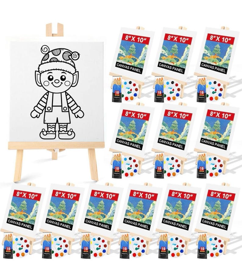 Christmas Elf Paint Party Kit • Complete Paint Party for Girls & Boys ...