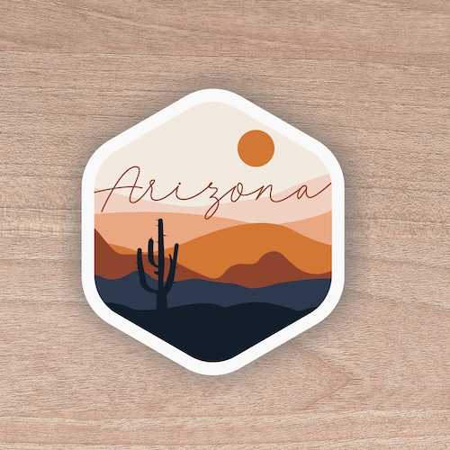 Arizona Sticker States Stickers AZ Sticker Stickers for | Etsy