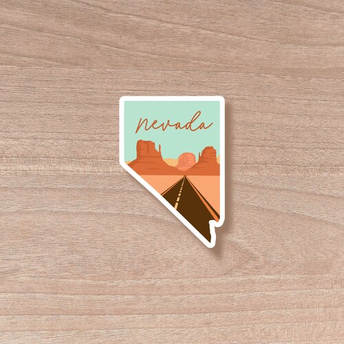 Nevada Vinyl Decal Nevada State Sticker - Etsy