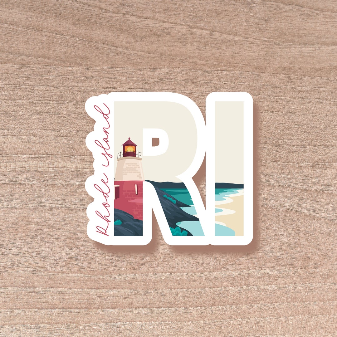Rhode Island State Abbreviation Sticker | Water Bottle | Decal | Vinyl ...
