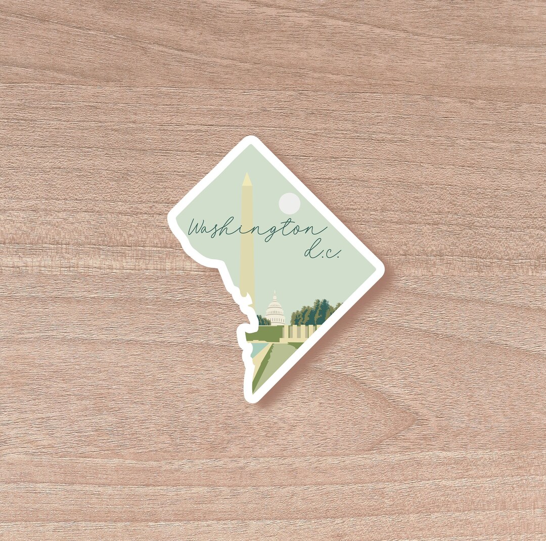 Washington DC Die Cut Scenic Sticker Laptop Decal Water Bottle Decal ...