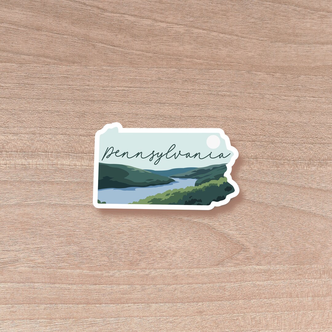 Pennsylvania Die Cut Scenic Sticker Laptop Decal Water Bottle Decal ...
