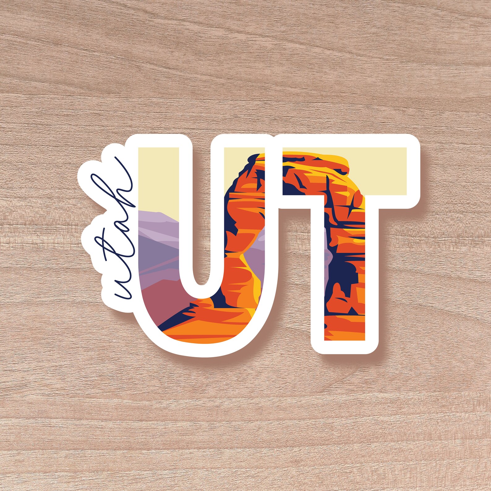 Utah State Abbreviation Sticker | Water Bottle | Decal | Vinyl | Water ...