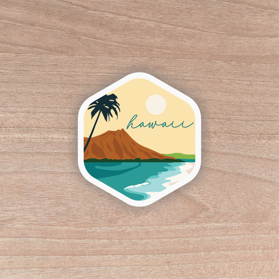 Hawaii Minimalist Sticker | Decal | Laptop Decal | Water Bottle | Vinyl ...