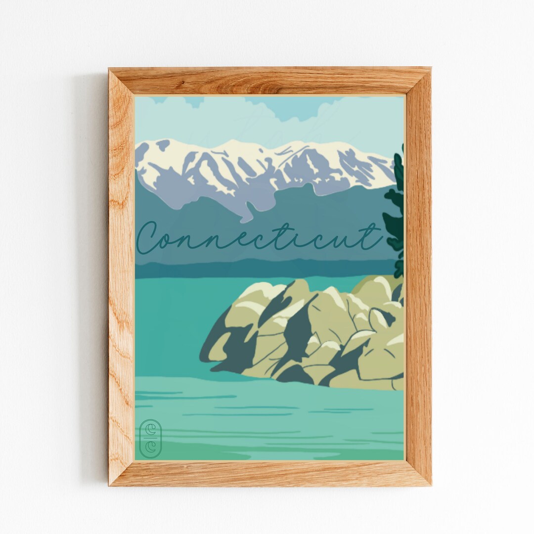 Connecticut Digital Download, Handmade Home Decor, Wall Art, Wall Decor ...