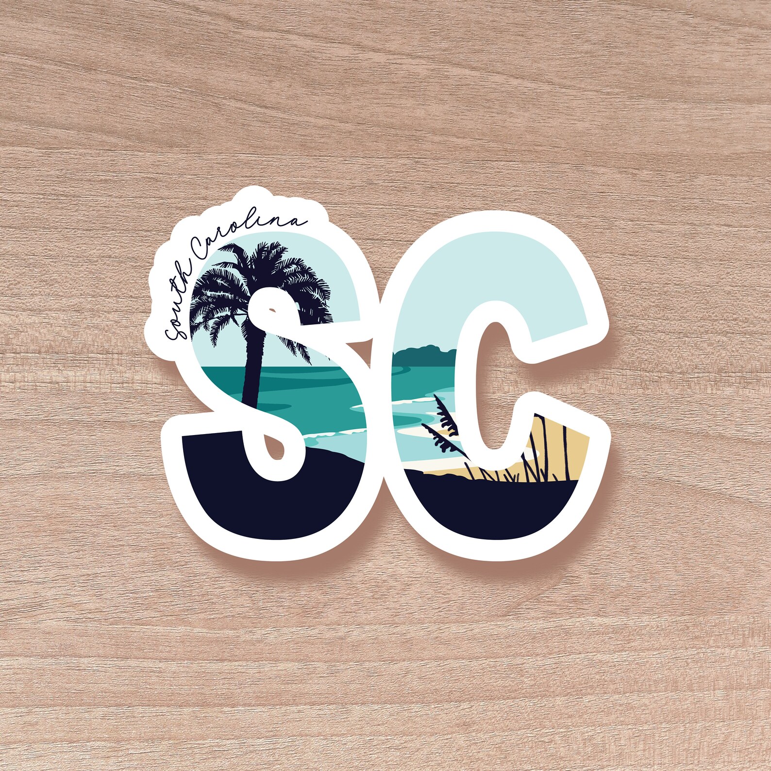 South Carolina State Abbreviation Sticker | Water Bottle | Decal ...