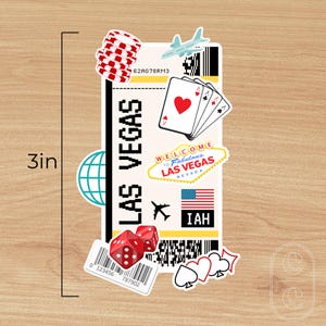 Las Vegas Vinyl Sticker – Boarding Pass | Waterproof Travel Sticker for ...