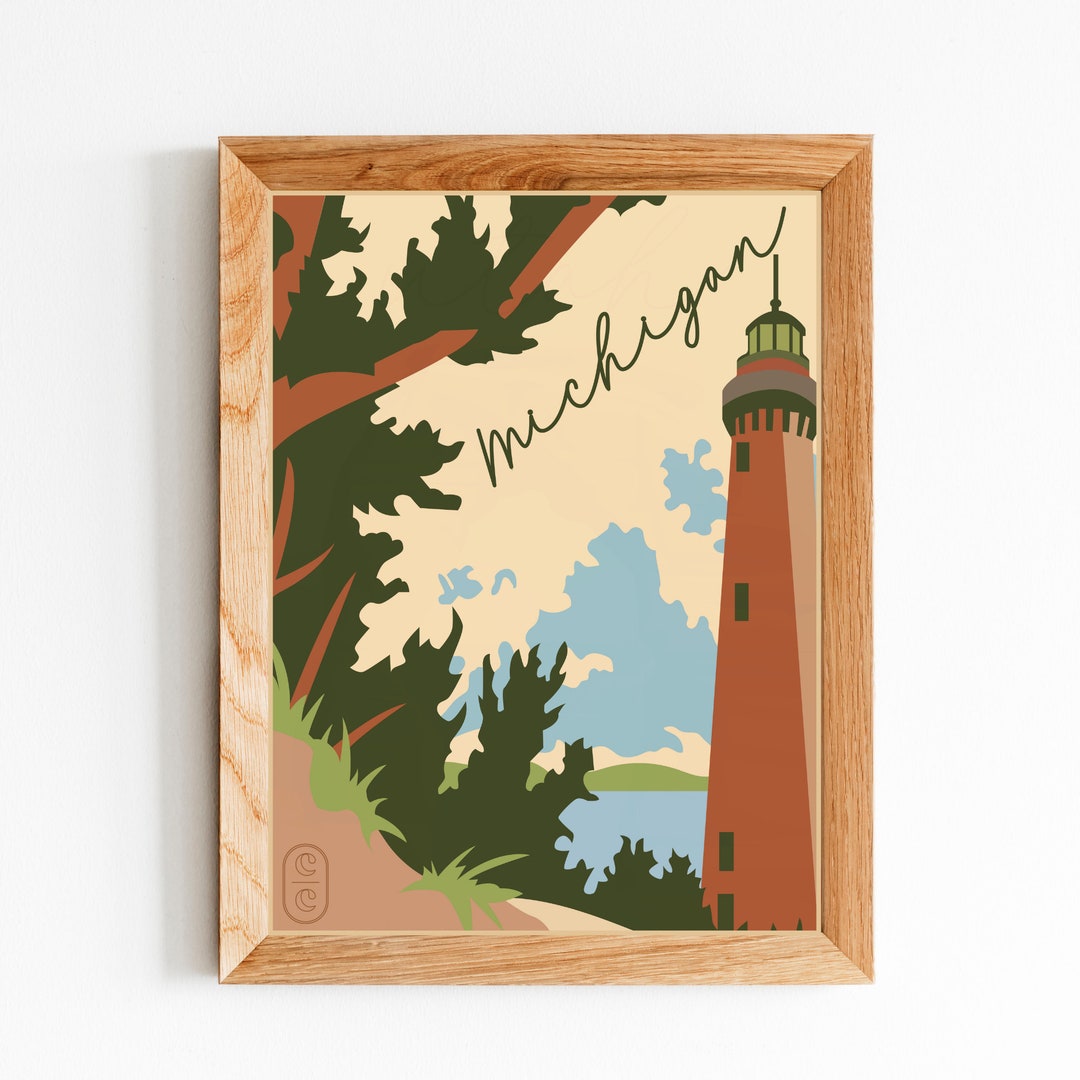 Michigan Digital Download, Handmade Home Decor, Wall Art, Wall Decor ...