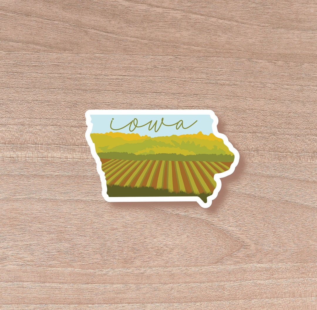 Iowa Die Cut Scenic Sticker | Laptop Decal | Water Bottle | Decal ...